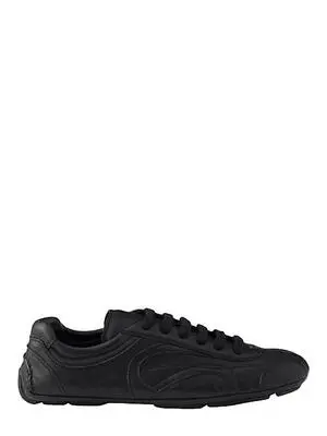 Prada Montecarlo Leather Trainers Black