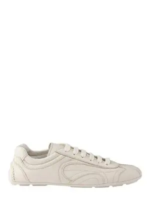 Prada Montecarlo Leather Trainers Neutral