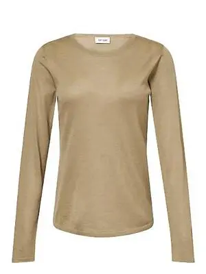 Soft Goat Featherlight Round-neck Silk And Cashmere Jumper - Khaki