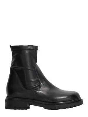 DUNE Pelano Leather Ankle Boots - Black Leather