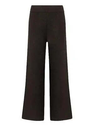 Le Kasha Wide-leg Cashmere Trousers - Chocolat