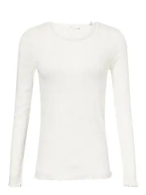 SKALL STUDIO Edie Scoop-neck Cotton-knit Top - Off White
