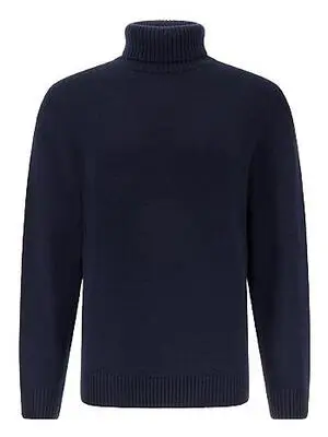 Boggi Milano Regular Fit Merino Wool Jumper - Navy Blue