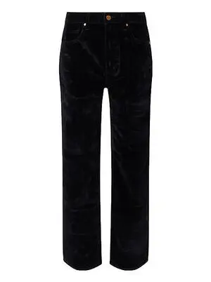 Paige Straight-leg Modal And Cotton-blend Jeans - Onyx Rich Velvet