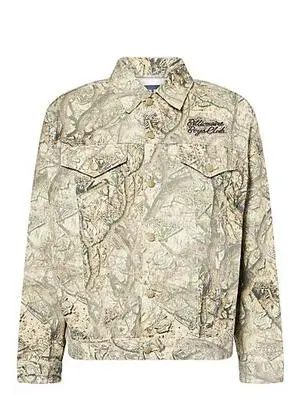 BILLIONAIRE BOYS CLUB Diamond Graphic-print Cotton Trucker Jacket - Camo