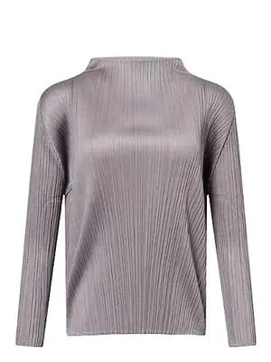 Issey Miyake Slim-fit Knitted Top - Grey