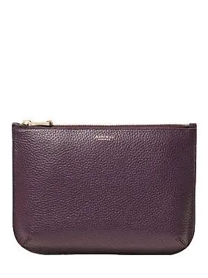 ASPINAL OF LONDON Ella Large Leather Pouch - Fig