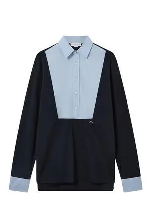 Stella McCartney Hybrid Polo Tailored Rugby Shirt - Black