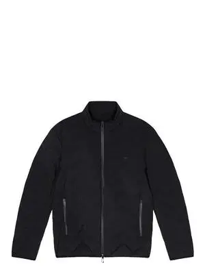 Emporio Armani Water-repellent Chevron Quilted Down Jacket - Black