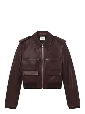 FRAME Aviator Leather Jacket - Americano