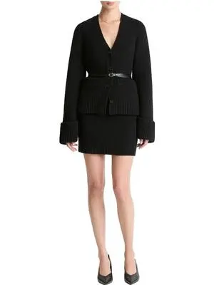Vince Double-face Wool And Cashmere-blend Mini Skirt - Black