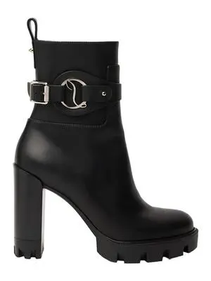 CHRISTIAN LOUBOUTIN 100mm Dianouchette Leather Ankle Boots - Black