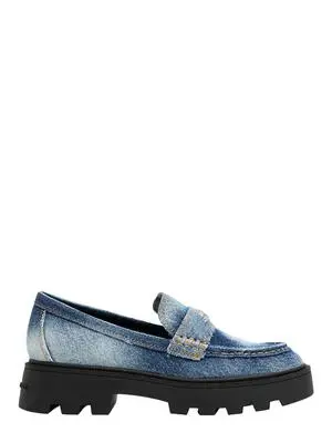 Marc Jacobs Faded Denim Frankie Loafers - Faded Vint