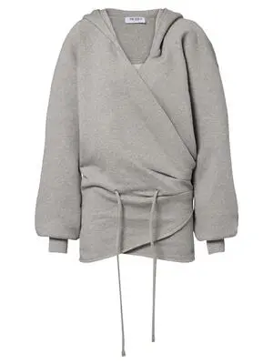 Attico Cotton Jersey Sweatshirt Dress - Grey