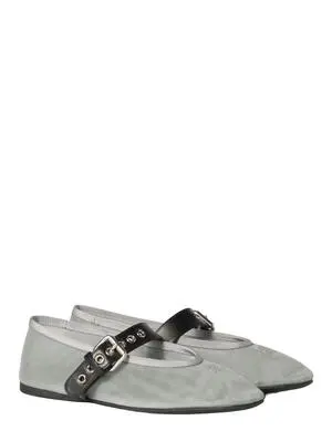 Miu Miu Mesh Ballerinas - Aluminum