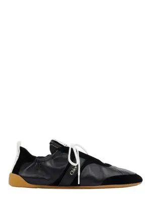 Chloé Kick Logo-patch Sneakers - Black