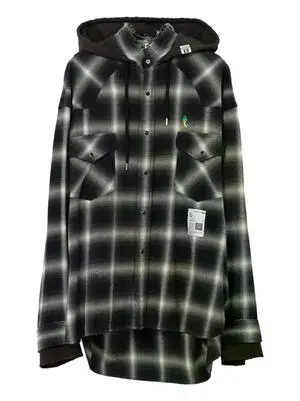 Mihara Yasuhiro Hooded Checked Shirt - Green