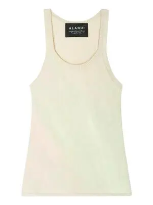 Alanui Ribbed Knit Tank Top - Neutrals
