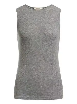 12 STOREEZ Crew-neck Tank Top - Grey