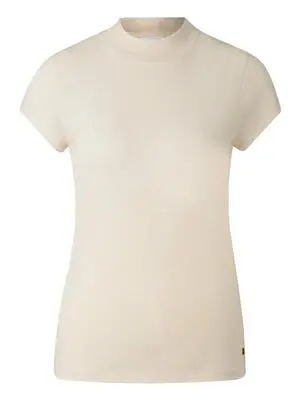 Bogner T-Shirt With Stand-Up Collar Sand