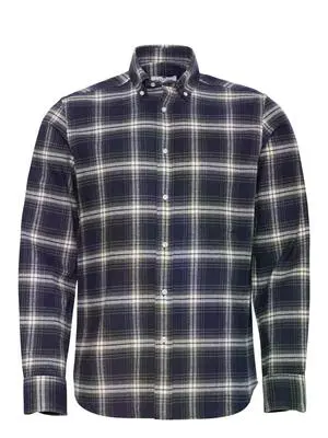 LOJA DAS MEIAS Buttoned Check-pattern Shirt - Blue