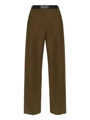 Loewe Wool Pleated Trousers - Green