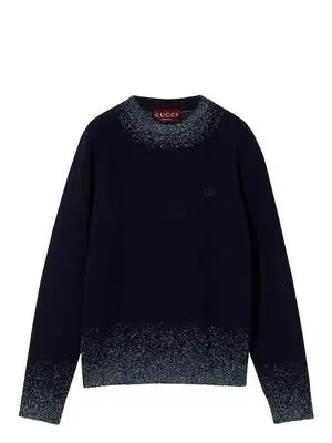 GUCCI Knit Wool Lurex Sweater With Embroidery