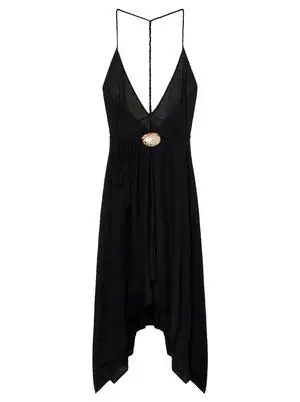 Alanui Embellished Halterneck Maxi Dress - Black