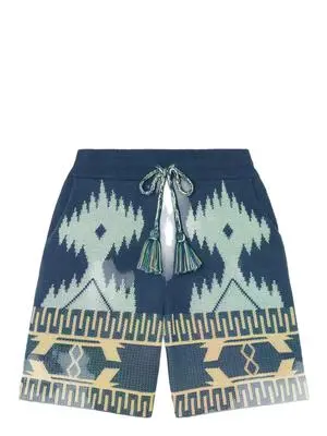 Alanui Icon Tasselled Shorts - Blue