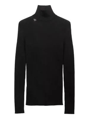 Prada Ribbed Turtleneck Sweater - Black