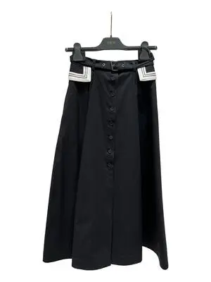 Dior Belted Skirt - Black