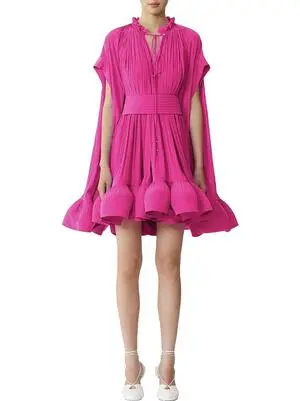 LANVIN Short Charmeuse Dress - Fuchsia