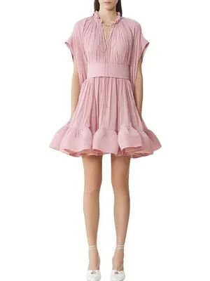 LANVIN Short Charmeuse Dress - Pink