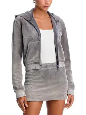 Alexander Wang T Embellished Hoodie Titanium