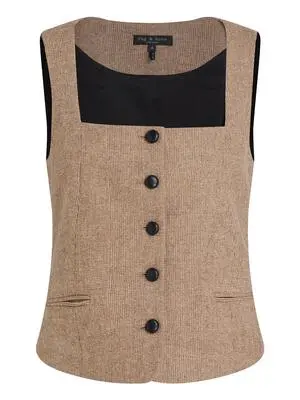 RAG & BONE Mariana Prince Of Wales Checked Vest