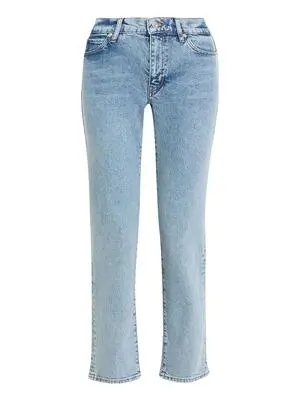 FRAME The Borrowed Faded Boyfriend Jeans - Light Denim