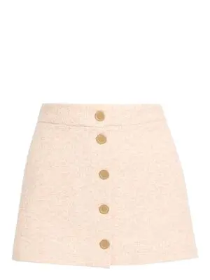 FRAME Cotton-blend Tweed Mini Skirt - Blush