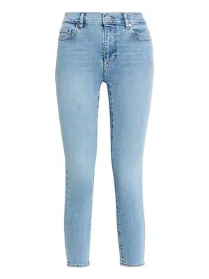 FRAME Le High Skinny Crop High-rise Jeans - Light Denim