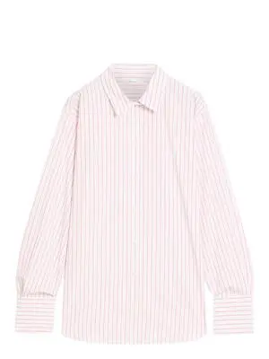 FRAME Oversized Striped Cotton-poplin Shirt - White