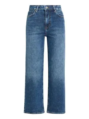 FRAME The Wide High-rise Wide-leg Jeans - Mid Denim