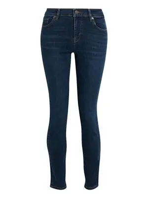 FRAME Alix High-rise Skinny Jeans - Dark Denim