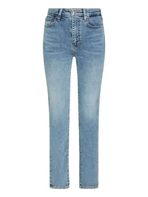 FRAME The Pencil High-rise Slim-leg Jeans - Light Denim