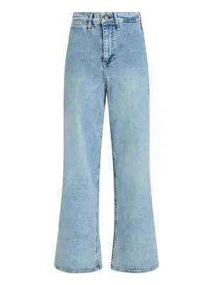 Rag & Bone Hadley High-rise Wide-leg Jeans - Light Denim