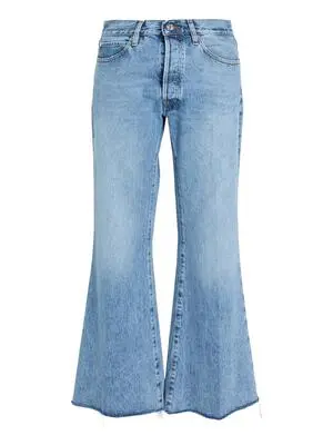 FRAME The Pixie Lax High-rise Flared Jeans - Light Denim