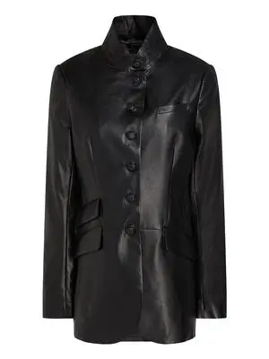 Rag & Bone Slade Leather Blazer - Black