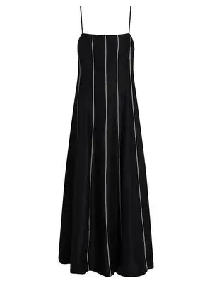 Rag & Bone Kennedy Bead-embellished Crepe Maxi Dress - Black