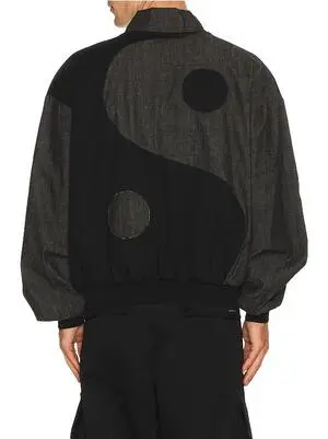 UPRISERS Yin Yang Bomber Jacket - Denim Multi