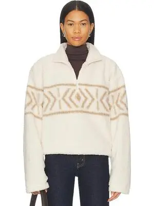 LOVERS AND FRIENDS Dani Half Zip Pullover - Beige Neutral