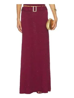 ASTA RESORT Alma Belted Knit Skirt - Port Sequin