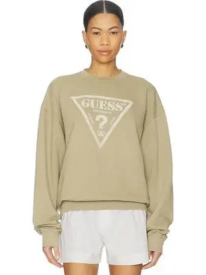 GUESS ORIGINALS Vintage Triangle Crewneck Sweatshirt - Grey Herb